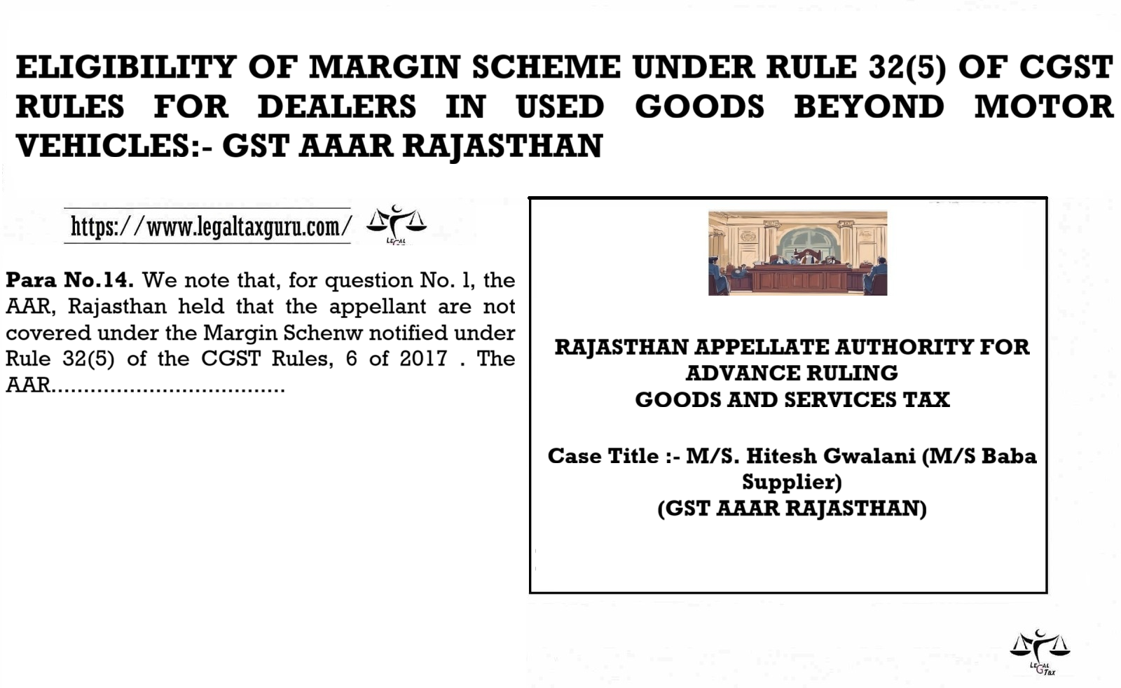 Margin Scheme GST Eligibility – Used Goods Beyond Vehicles